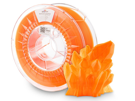 Filament PLA Crystal 1.75mm NEON ORANGE 1kg | Look&Feel \ Transparent ...