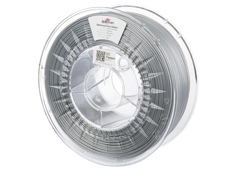 Filament Spectrum PLA Glitter 1.75mm SILVER METALLIC 1kg Silver ...