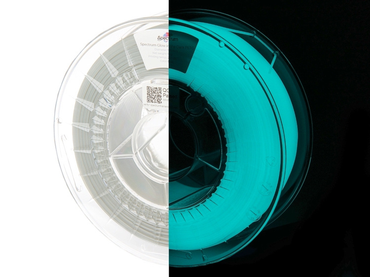 Filament Spectrum PLA Glow in the Dark 1.75mm BLUE 1kg Glow in the Dark ...