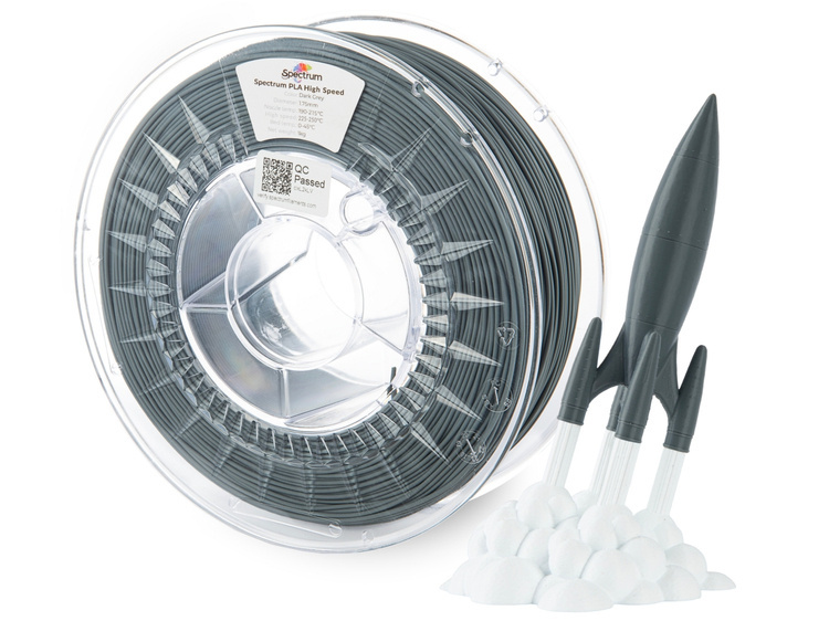 Filament Spectrum PLA Premium High Speed 1.75mm DARK GREY 1kg Dark Grey ...