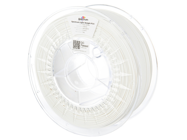 Filament Spectrum Light Weight PLA 1.75mm PURE WHITE 1kg | PLA \ Light ...