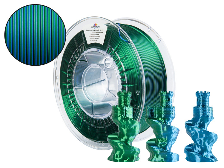 Filament Spectrum PLA Magic SILK 1.75mm LAGOON BREEZE 1kg | PLA \ PLA ...