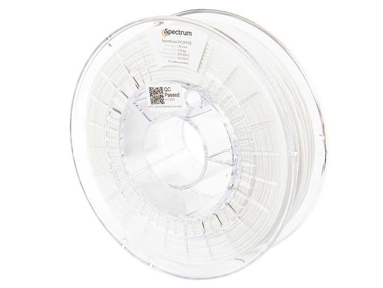 Filament Spectrum PC/PTFE 1.75mm NATURAL 0.75kg | PC \ PC / PTFE \ 1 ...