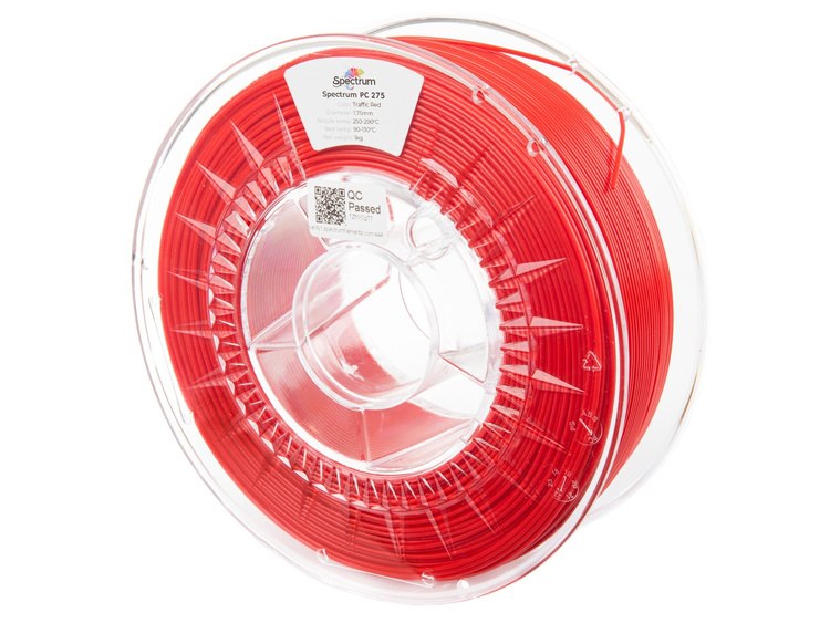 Filament Spectrum PC 275 1.75mm TRAFFIC RED 1kg | PC \ PC 275 \ 1.75mm ...