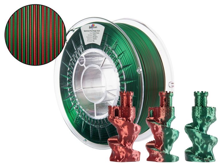 Filament Spectrum PLA Magic SILK 1.75mm FOREST FLAME 1kg | PLA \ PLA ...