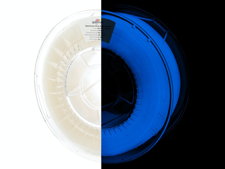 Filament Spectrum PLA Premium High Speed 1.75mm NEON TRANSPARENT UV 1kg ...