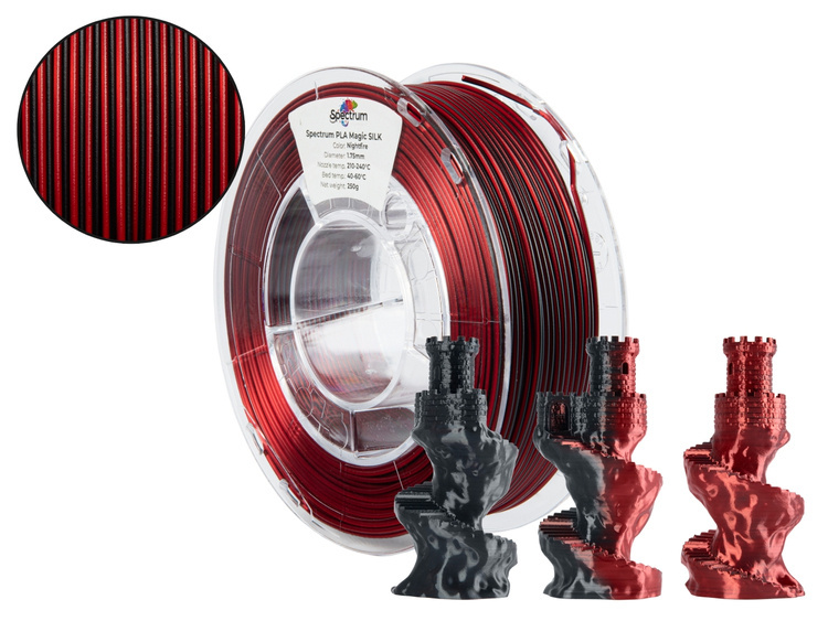 Filament Spectrum PLA Magic SILK 1.75mm NIGHTFIRE 0.25kg | PLA \ PLA ...