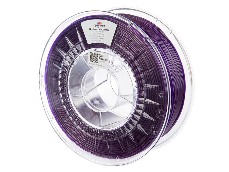 Filament Spectrum PLA Glitter 1.75mm VIOLET 1kg | PLA \ PLA Glitter \ 1 ...