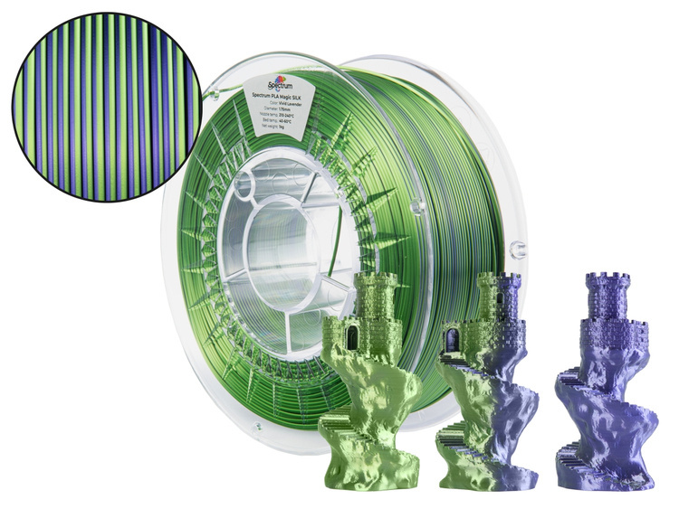 Filament Spectrum PLA Magic SILK 1.75mm VIVID LAVENDER 1kg | PLA \ PLA ...