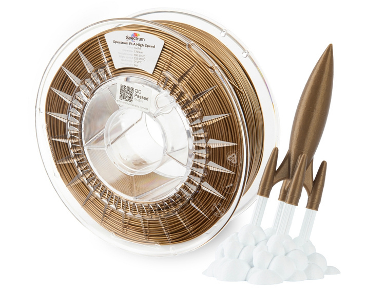 Filament Spectrum PLA Premium High Speed 1.75mm GOLD 1kg Gold | PLA ...