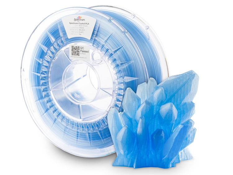Filament PLA Crystal 1.75mm BLUE HORIZON 1kg | Look&Feel \ Transparent ...